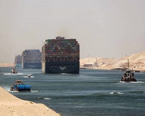 47 ships redirect their route to the Suez Canal