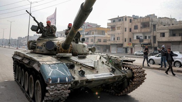 The new Syrian forces deploy in Jaramana, near Damascus